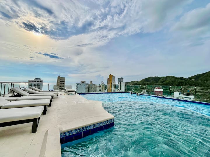 Apto Nuevo 2 Habitaciones Con Piscina Cerca Al Mar - 산타마르타