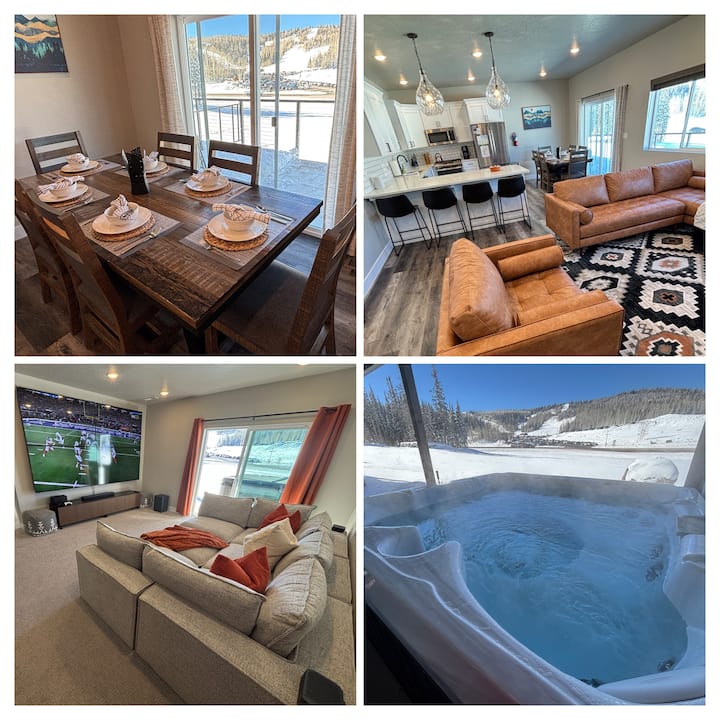 Modern 4b W/ Spa, Fireplace, 130" Tv Walk To Lift - Brian Head, UT