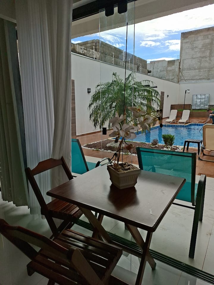 Linda Casa De Vidro Com Piscina Cascata  Portaria - Atibaia