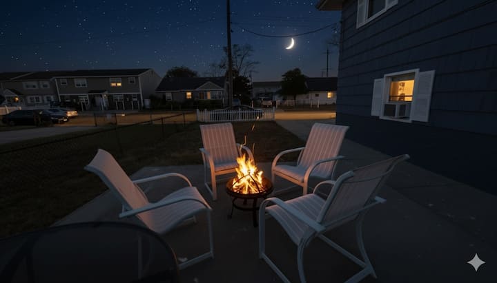 Cozy Escape • 7bd • Sleeps 12 • Fire Pit + Parking - Atlantic City, NJ
