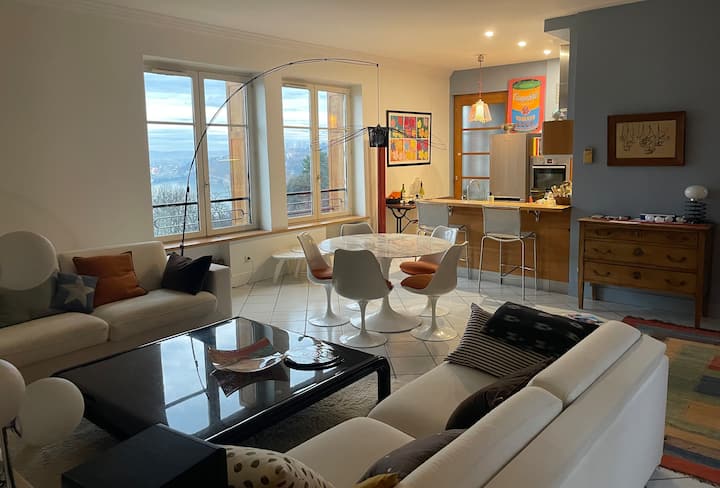 Vue Superbe Sur Lyon Confluence 110 M2 ,3 Chambres - Sainte-Foy-lès-Lyon