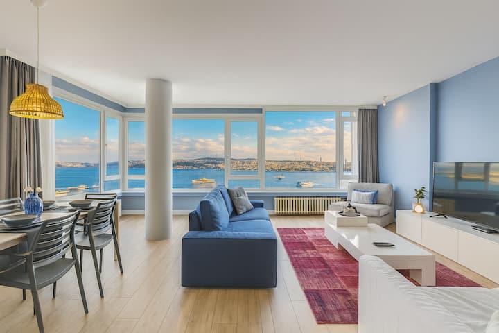 Wide Angle Bosphorus View/balcony/central Location - Estambul