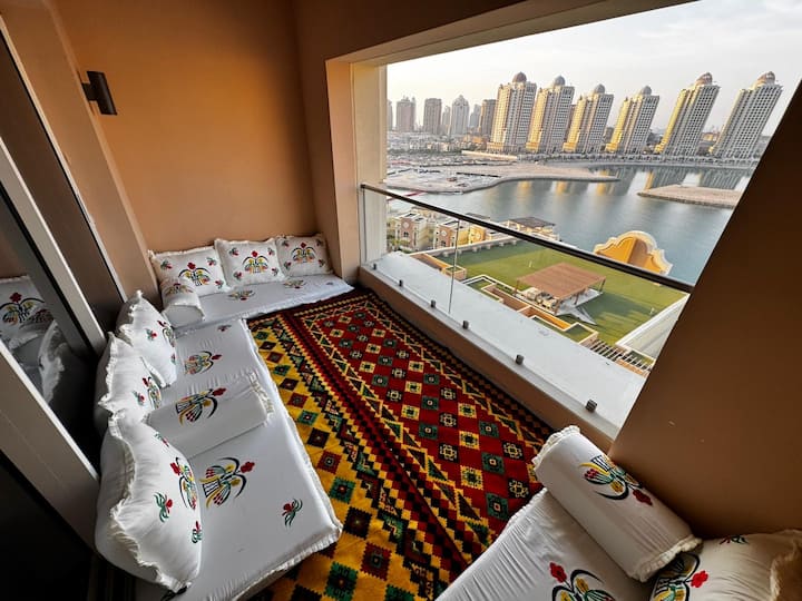 Modern Apt. Sea View In Viva 28 - ドーハ
