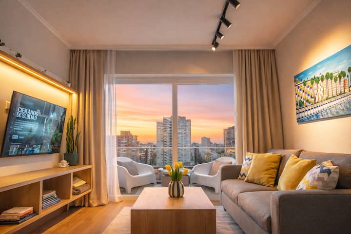 Modern And Bright Apartment With City Views - Viña del Mar