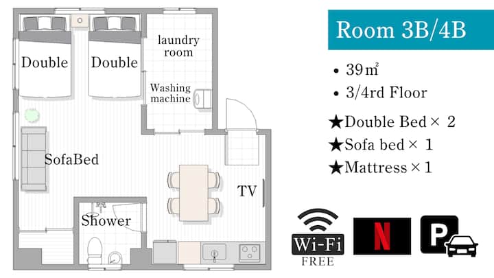 【Btype】parking/airport6min/beach1min/kokusai St.10 - Okinawa