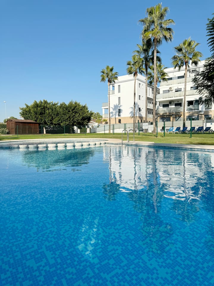 Met. Apto. En La Playa Con Piscina Climatizada - Oliva