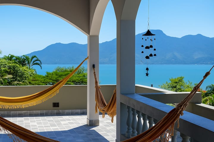 Vista Mar E Ilhabela A 300 M Da Praia - São Sebastião