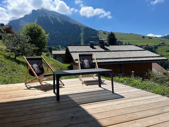 Luxueux Cocon Montagnard Avec Grande Terrasse+vue - La Clusaz