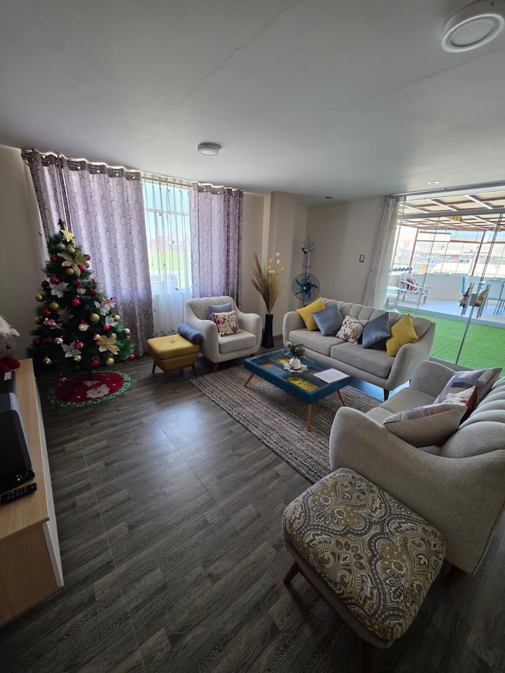 Departamento Amoblado Con Terraza Y Cochera - Ilo