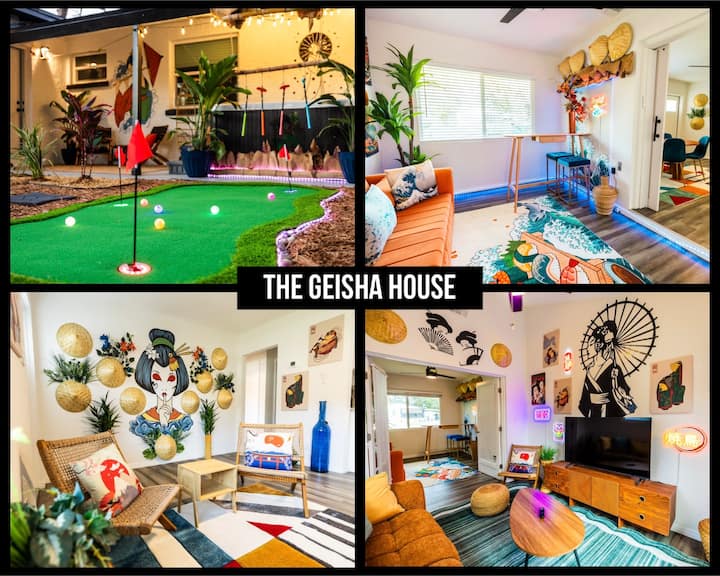 The Geisha House W/ Hot Tub & Neon Mini Golf! - St. Petersburg, FL