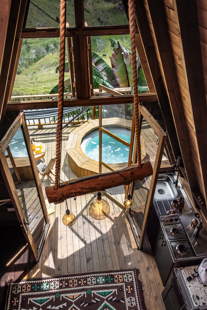 Cabaña En Rionegro Faro: Jacuzzi Y Café - Rionegro