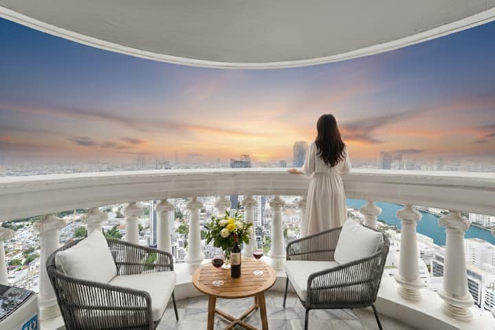 Stylish 1-br With Stunning River Views In Bangkok - Bang Rak