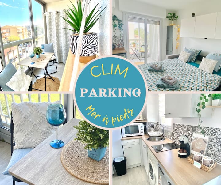 Studette Moderne|clim|parking|wifi|tout à Pieds - Puget-sur-Argens
