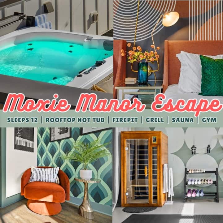 Private Rooftop Hot Tub, Sauna, Fire Pit, Games - Nashville, TN