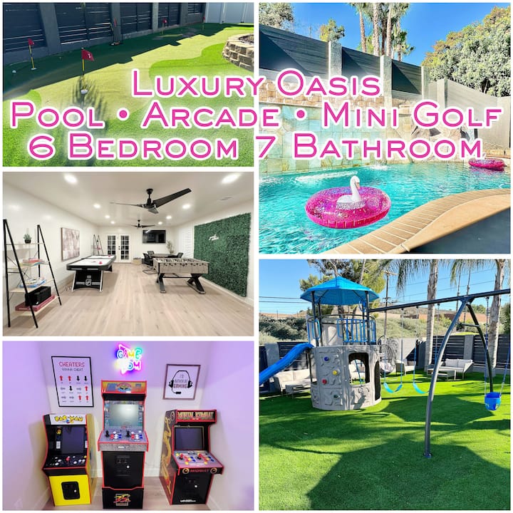 Lux/6br/21 Bed•pool/spa/golf/grill/game - Lakeside, CA