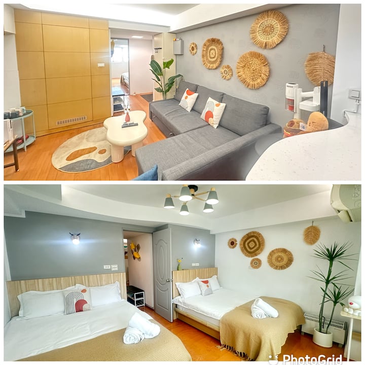 漫遊西門町-溫馨的家/西門夜市步行5分鐘/超商/超市在樓下/電梯/廚房 - Taiwan