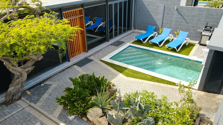 View Of The Beautiful Pool & Garden. 3bdr. - Aruba