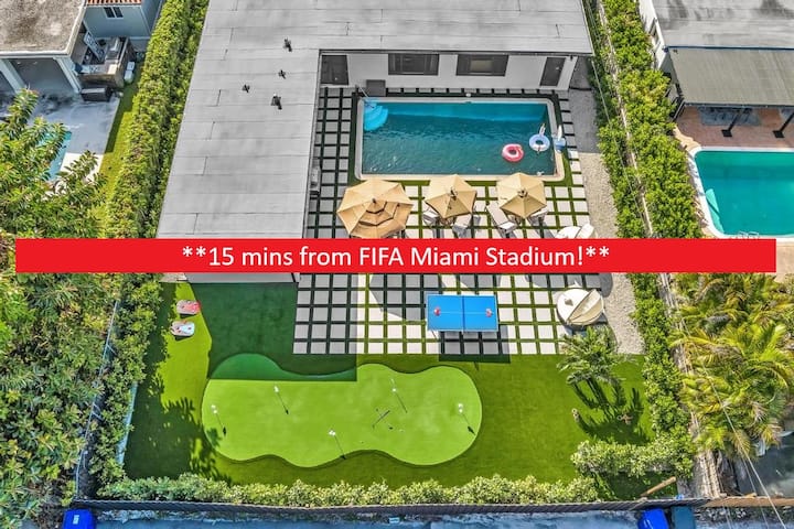 Modern Villa W/heated Pool, Golf, Gym, Near Beach - Hollywood, FL