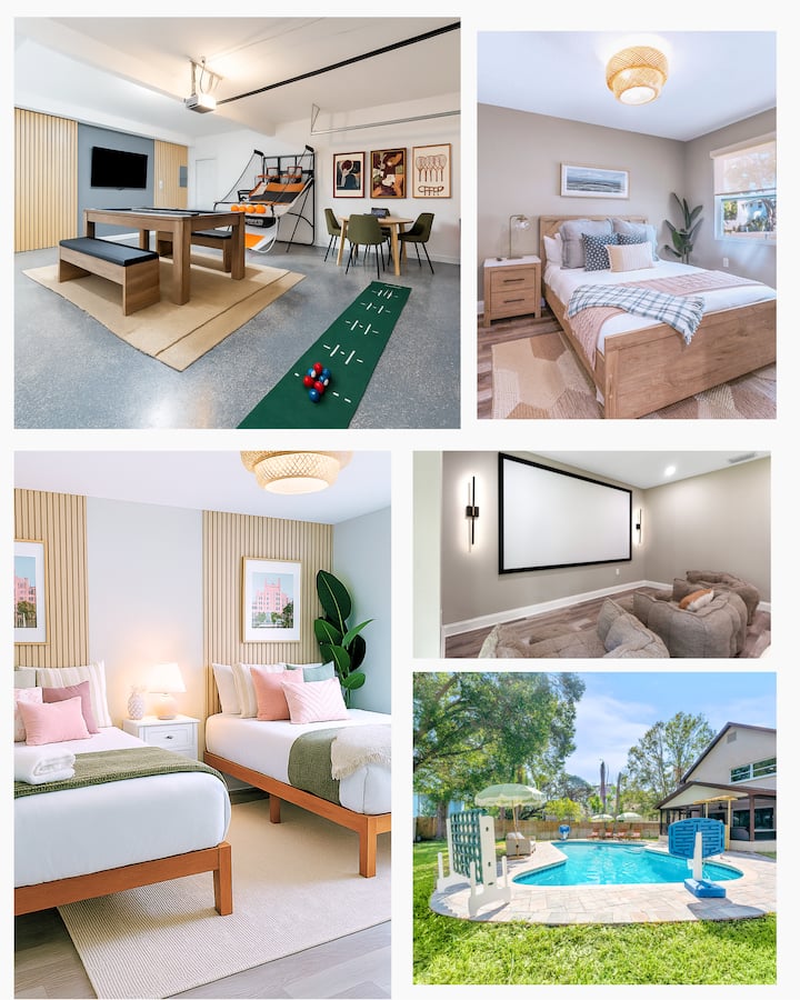 Gulfcoast Getaway-5b/3b-theatre, Pool, Gamerm, Spa - Redington Beach