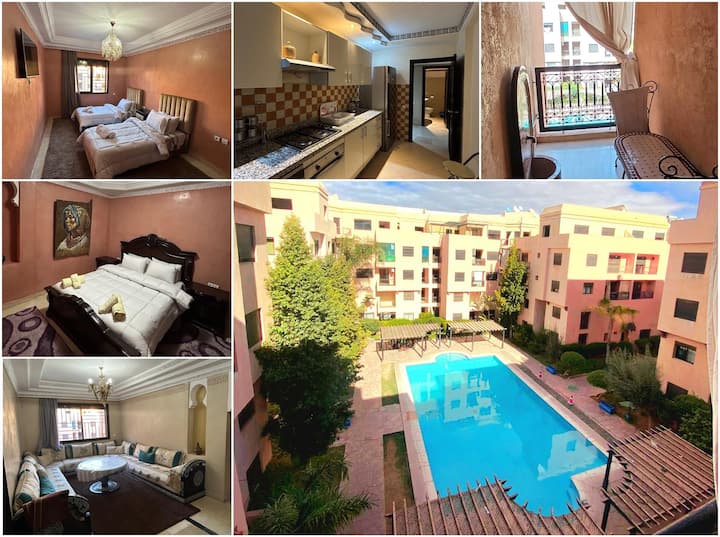 Family & Wfh, Amazigh Vibes, Pool View, Fast Wifi - Marrakesh