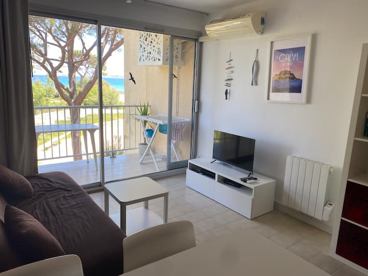 T1 Bis Climatisé à 50m De La Plage + Garage Privé - Calvi