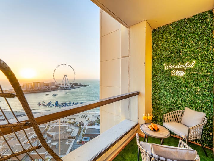 Iconic Eye & Sunset Views | Beach Access | Gym - Dubai