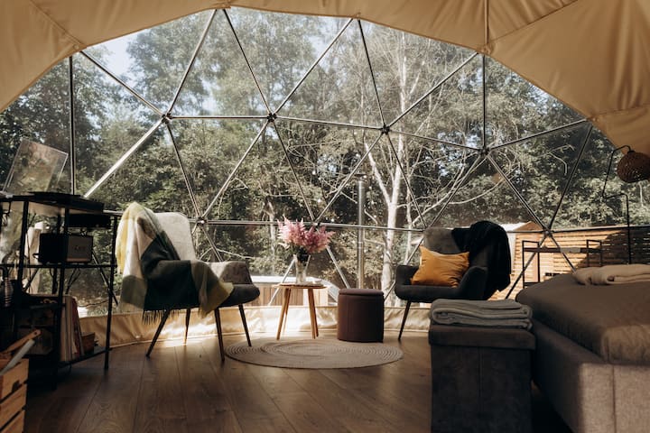 River Camp - Romantic Adventure In Cozy Dome House - Latvia