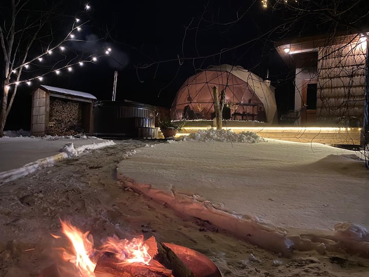 River Camp - Romantic Adventure In Cozy Dome House - Latvia