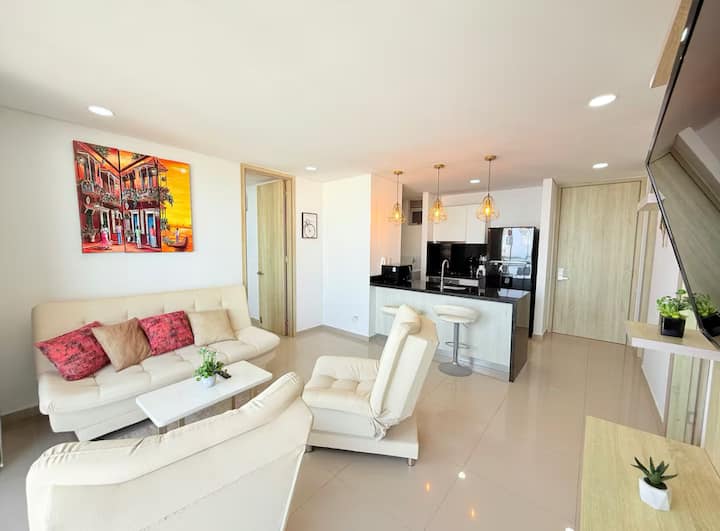 2br Luxurious Infinite View  5 Min Centro Historic - Cartagena
