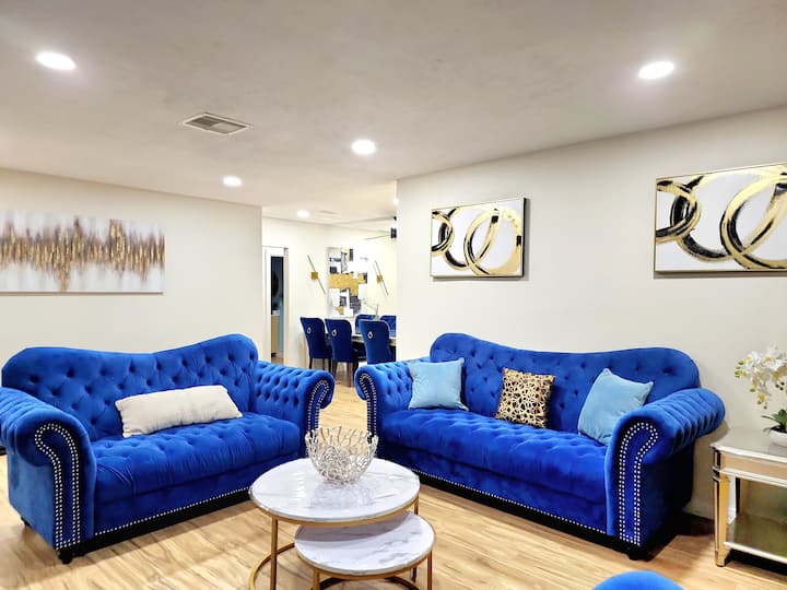 Blue & Gold Home W/ Ps5 & Meta Close To Md/nrg/zoo - Houston, TX
