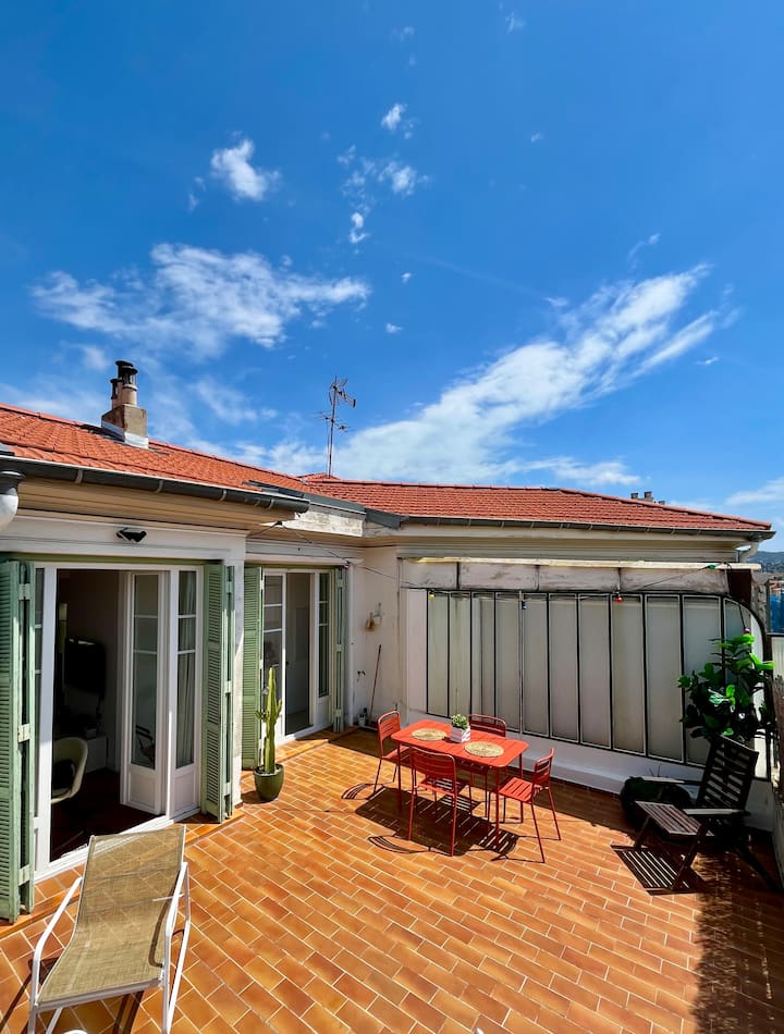 2p Dernier éTage Avec Terrasse Privée - 尼斯