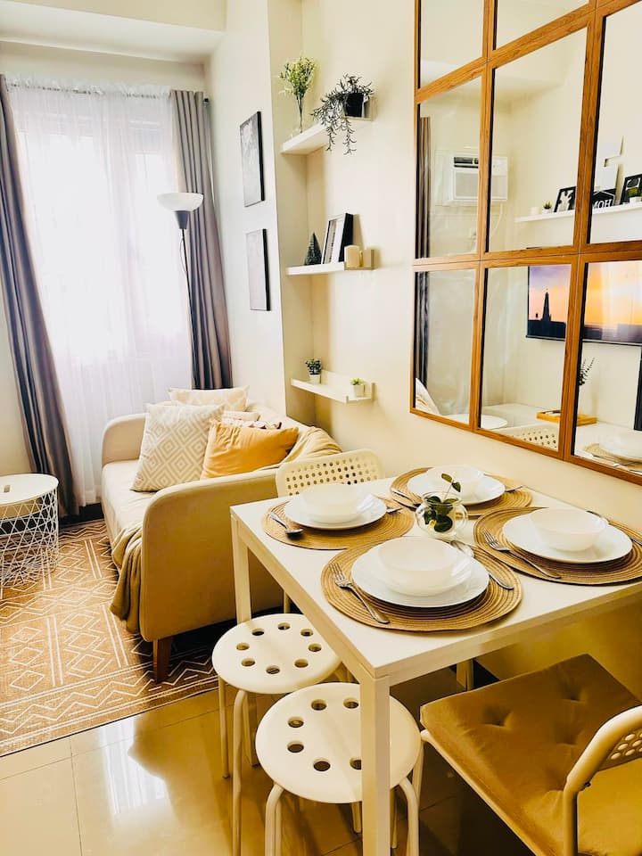 2br Condo Unit In Smdc Charmresidences + Pool View - San Mateo