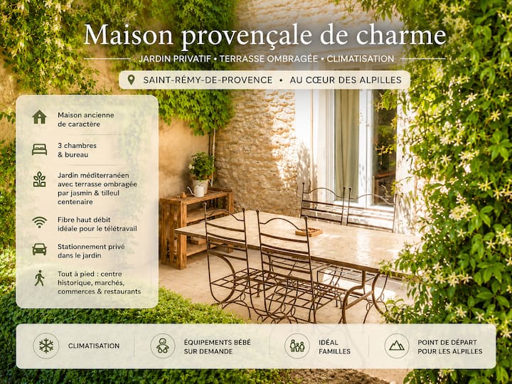 Maison De Charme Provençale Avec Jardin - Maussane-les-Alpilles