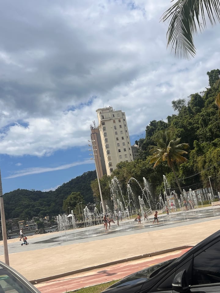 Pé Na Areia Gonzaguinha São Vicente Vista Mar - Santos