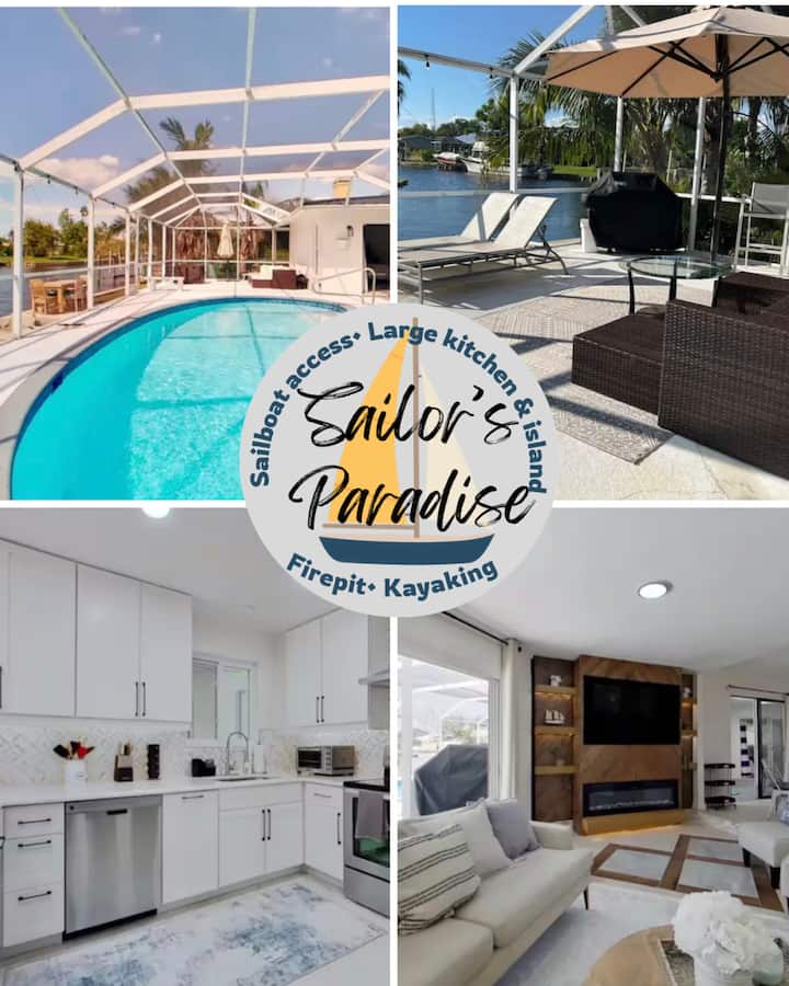Waterfront Gulf Access-pool, Firepit, Pet Friendly - North Fort Myers, FL