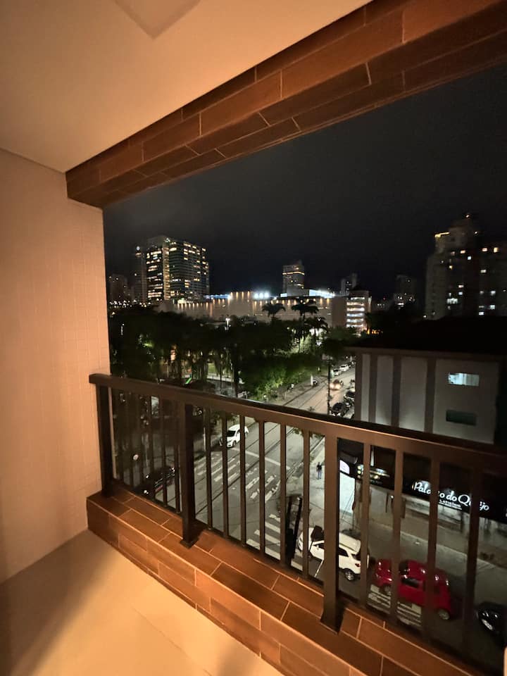 Apê Santos | Praia E Shopping Praiamar | Ar + Vaga - Santos