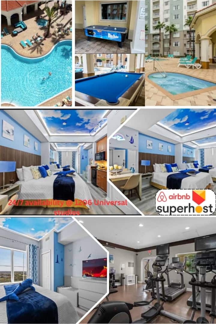 #1206-h 2 King Luxury Condo I-drive/epic Universe - Camping World Stadium - Orlando