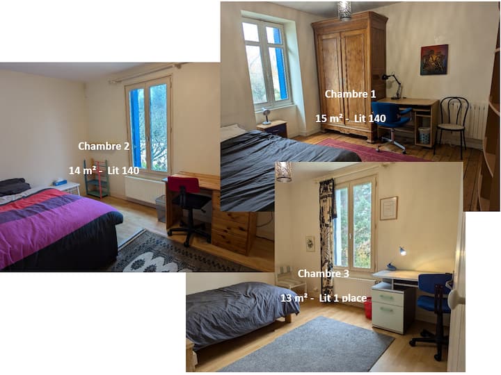 4 Chambres Au Calme Dans L'ancien Rénové,  Jardin - Nantes