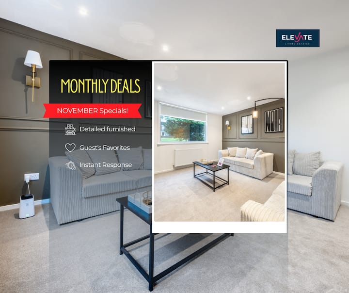 Monthspecials|28%off|parking|leisure|sleeps5|wifi - Northampton, UK