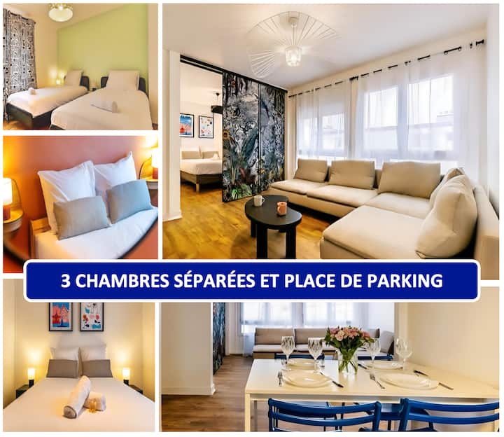 Le Paon Bleu - Spacieux Avec Place De Parking - Dijon