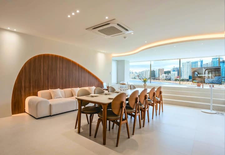 광안리대형독채풀빌라펜션/모든시설무료/침실3개/시네마룸/키즈룸/자쿠지/파티테이블/힐조인광안 - Busan