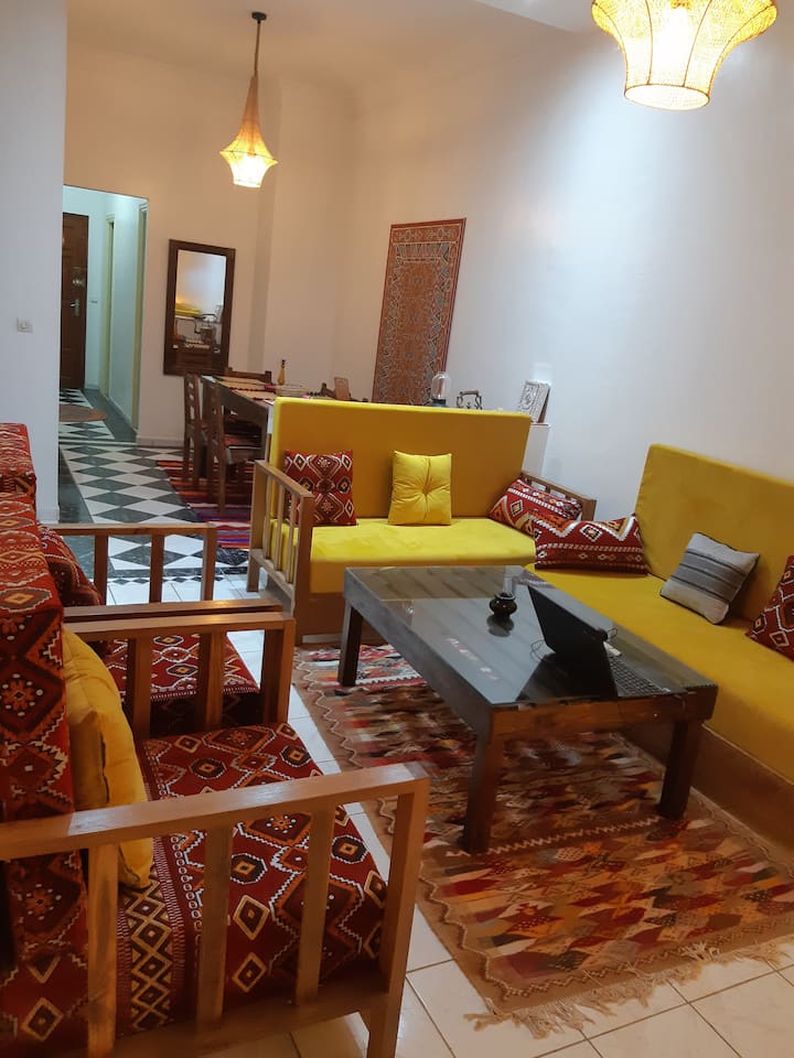 Appartement Rez Chaussez Jardin Terasse Fontaine - Marrakesh