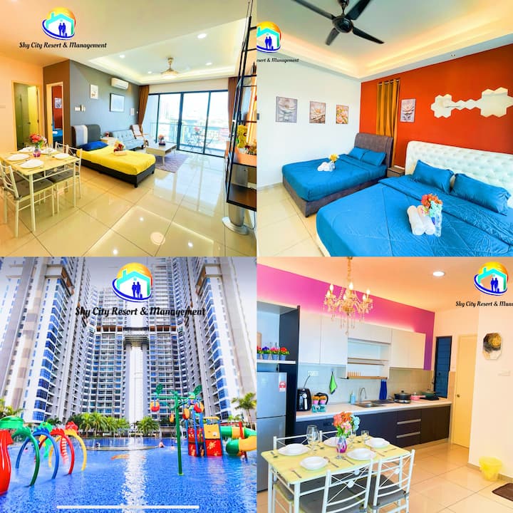 亚特兰蒂斯 马六甲市区 文化街 6人1卧室露天泳池 - Malacca