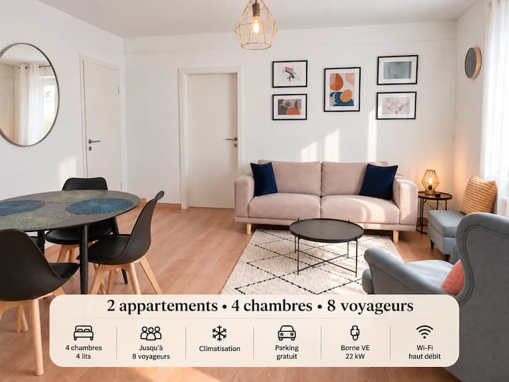 2 Apartments  4 Bedrooms  Air Conditioning  Parking - Strasburgo