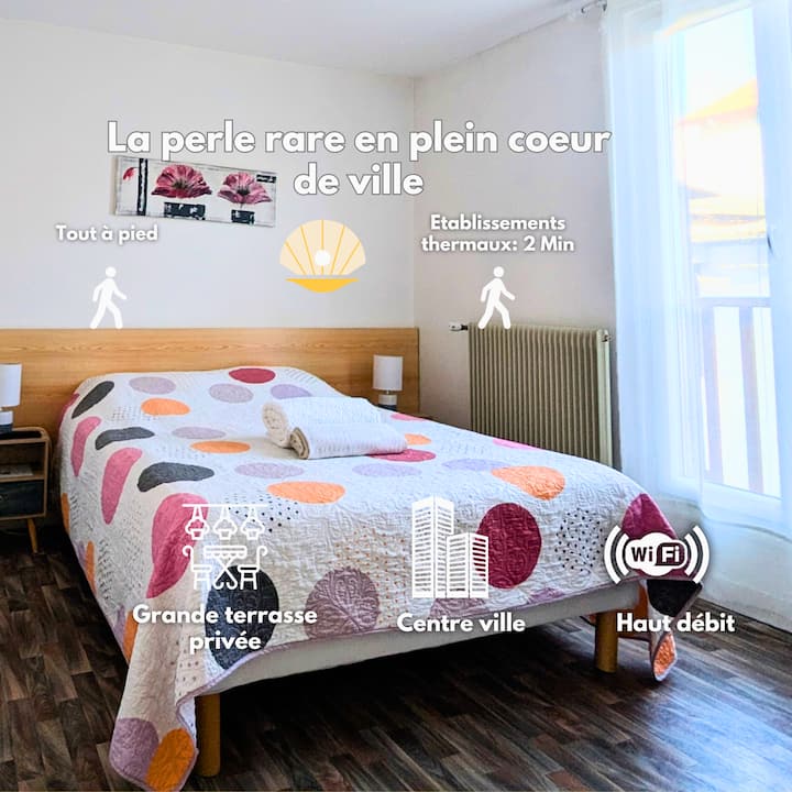 La Perle Rare, Terrasse, Plein Centre, Thermes. - Dax