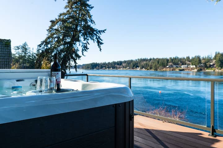 Luxury Beach House| Sleep 12| Game Rm| Ac| Hot Tub - Shelton, WA