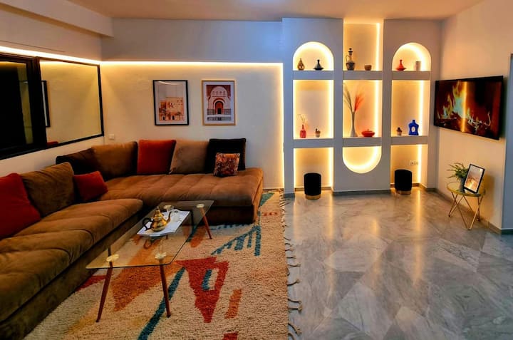 M Avenue Chic : 2 Suites, Piscine & Parking - Marrakech