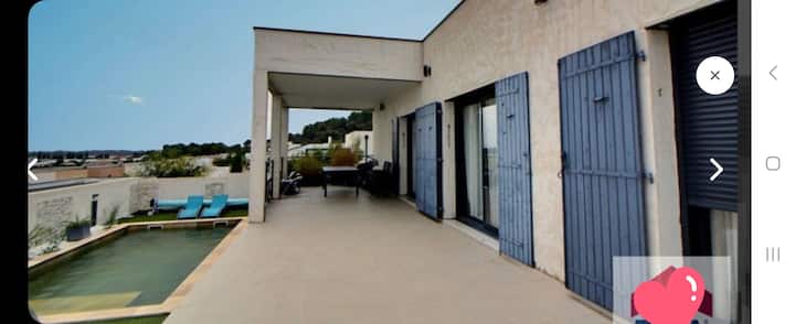 Jolie Villa Avec Piscine - Orange