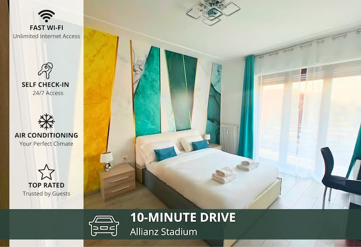 Evy Apartment - Proche Stade Juventus & Centre - Settimo Torinese