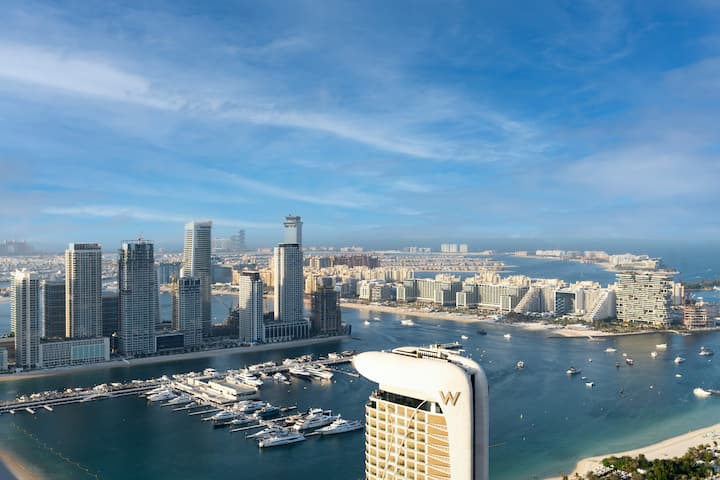 Elevated Marina 1br I Stunning Sea & Palm Views - Dubai
